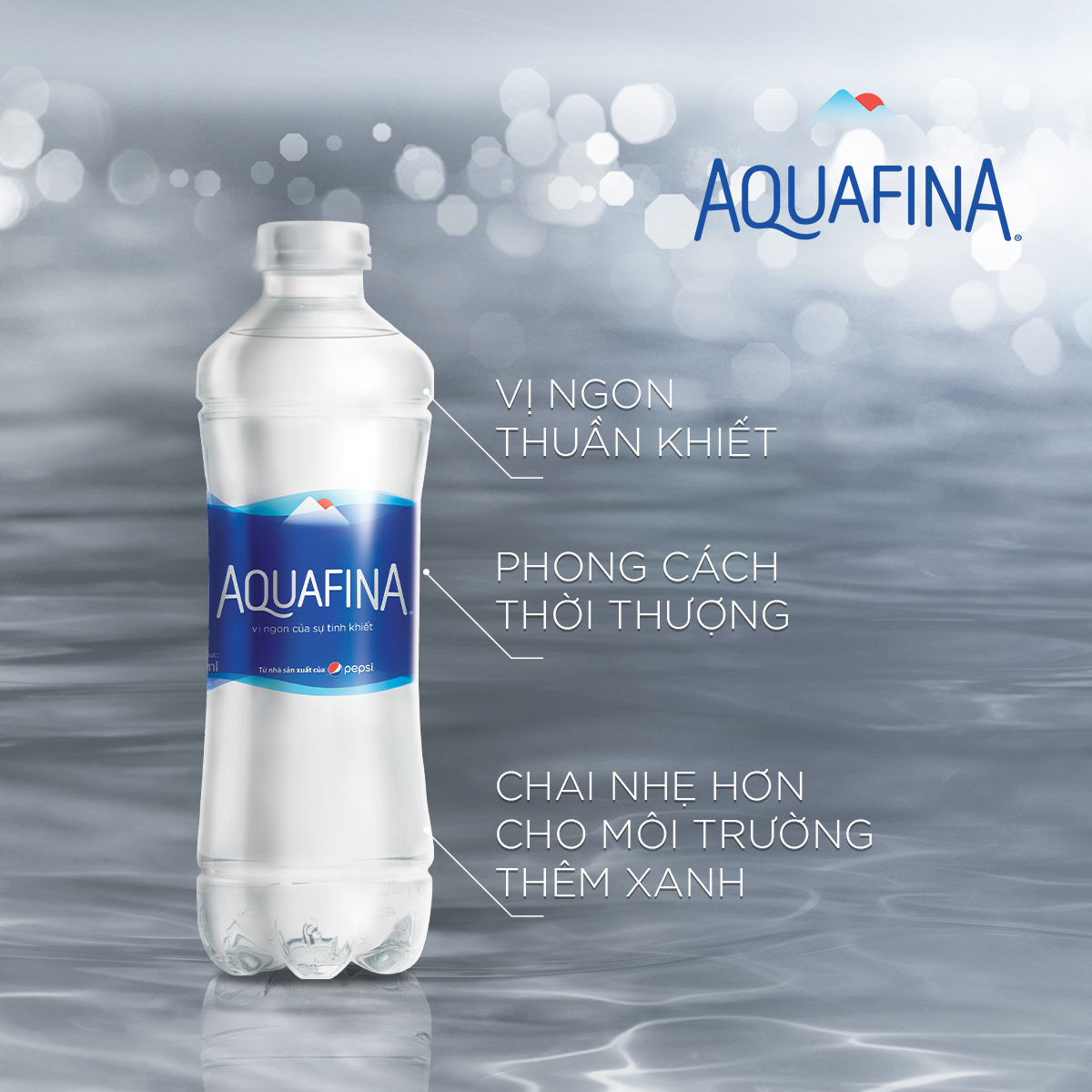 Về Aquafina - Đôi nét về nhãn hiệu Aquafina của thương hiệu Pepsico